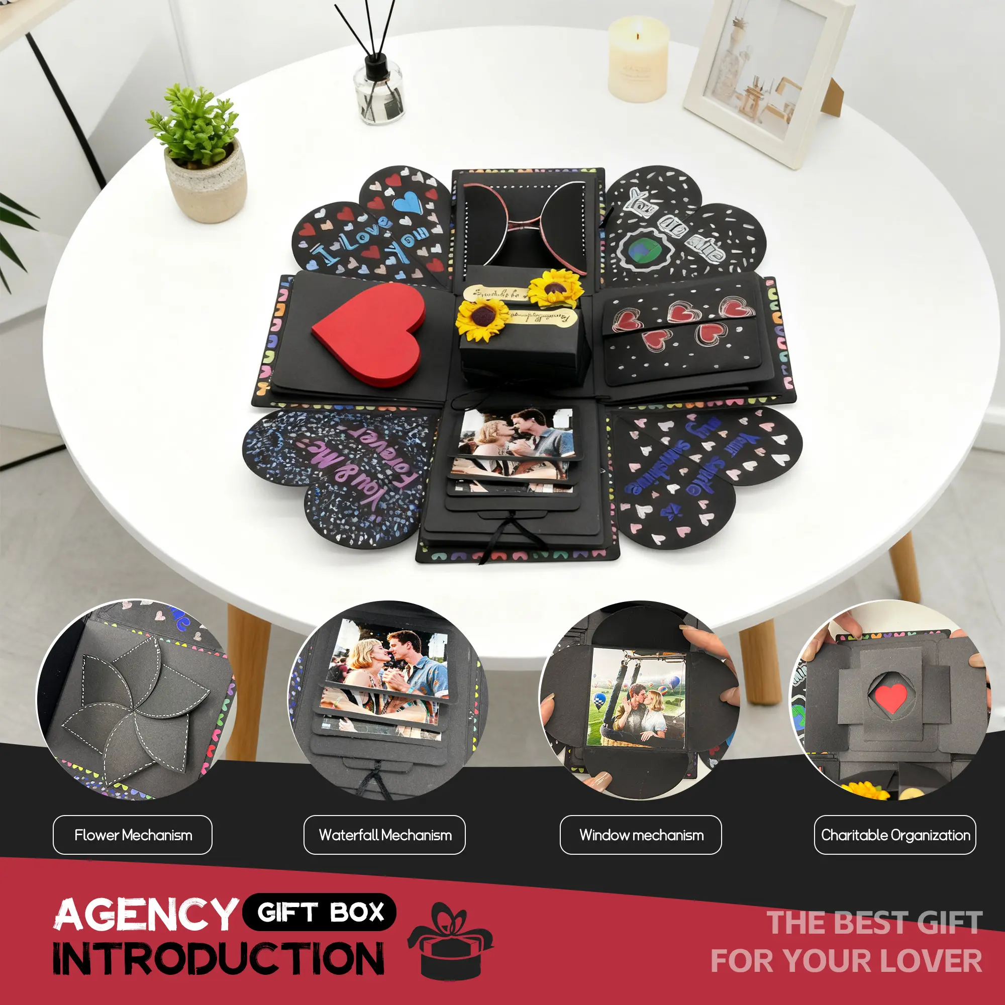 【2026 Gift】DIY Explosion Photo Box, 1 Box RomanticSurprise Gift Box ...
