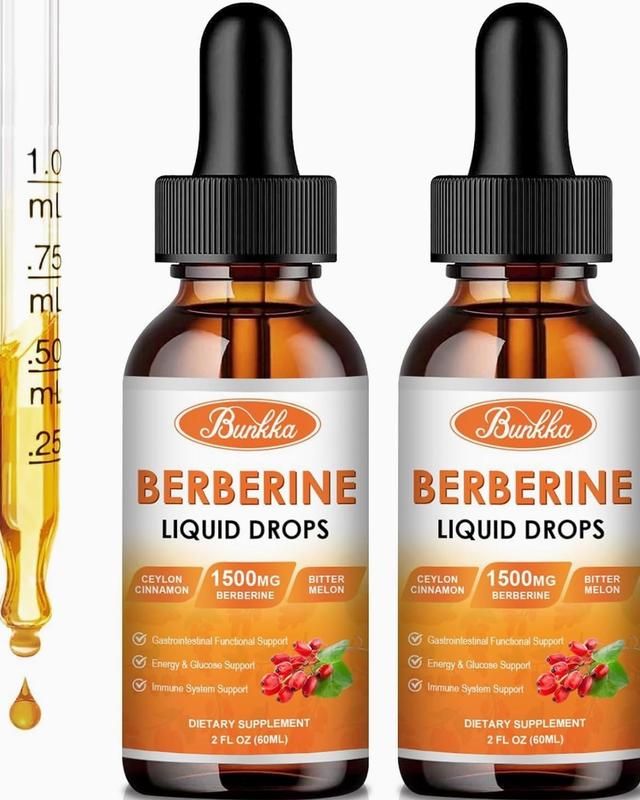 Berberine Liquid Drops 1500mg with Ceylon Cinnamon & Bitter Melon for ...