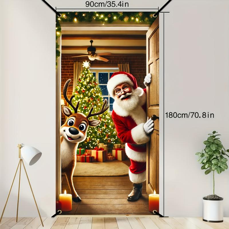 1pc，Santa Claus Door Frame Banner - Merry Christmas & Happy New Year ...
