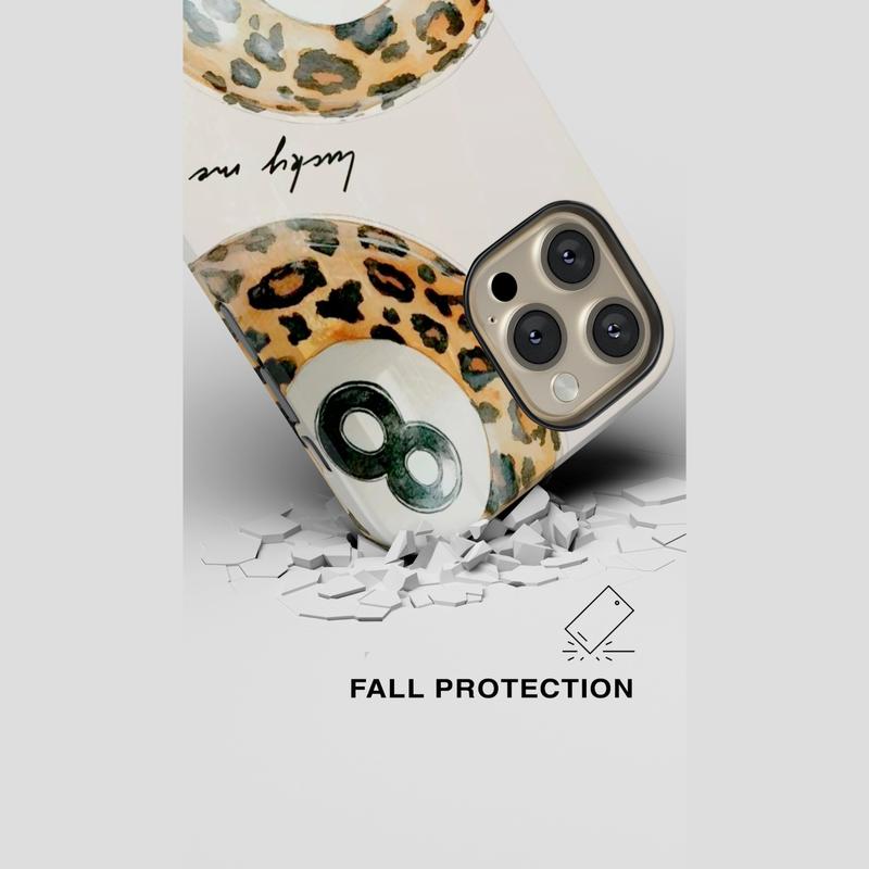 Vintage Leopard 8 Ball Phone Case | Lucky Me Manifestation Phone Cover ...