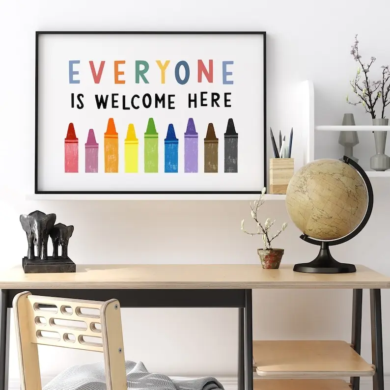Everyone is Welcome Here, Printable Diversity Posters for Classroom ...
