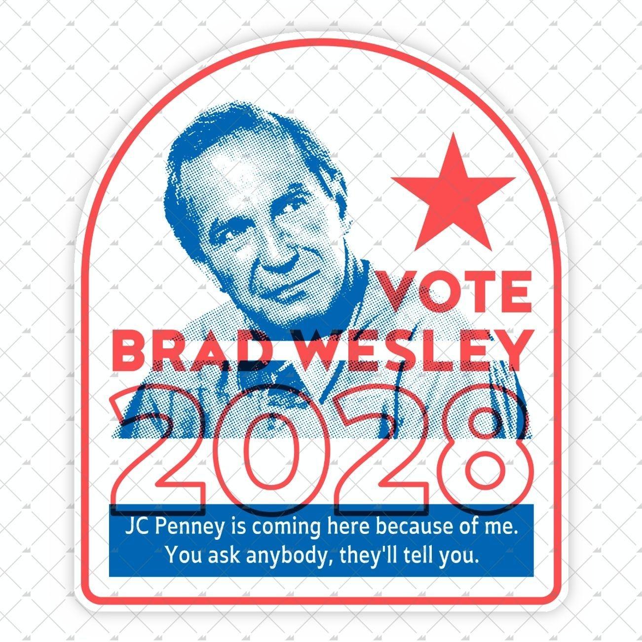 Brad Wesley 2028 Vinyl Sticker, Road House Movie Parody Decal 1O2 ...