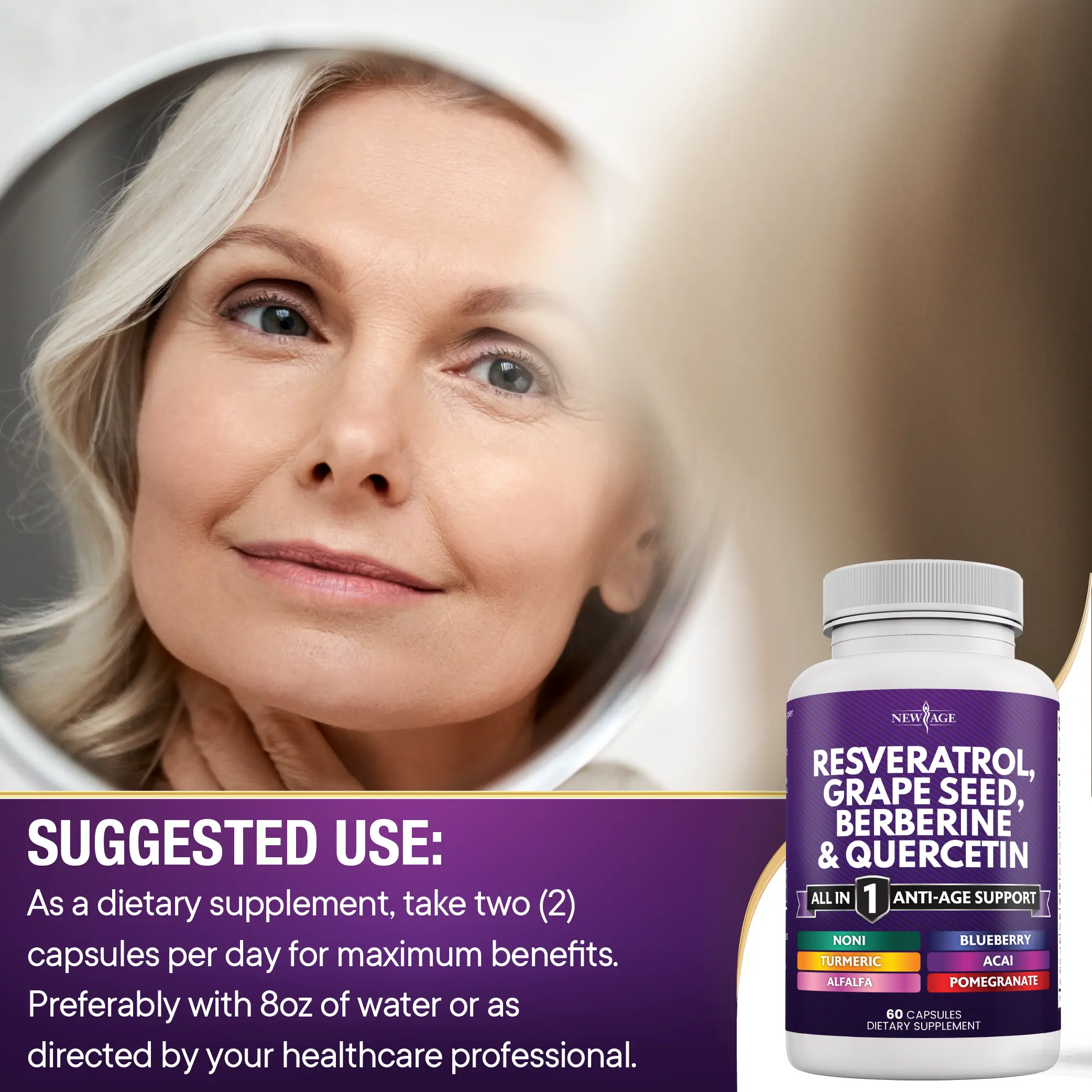 NEW AGE Resveratrol, Berberine, Grape Seed Extract, Quercetin ...
