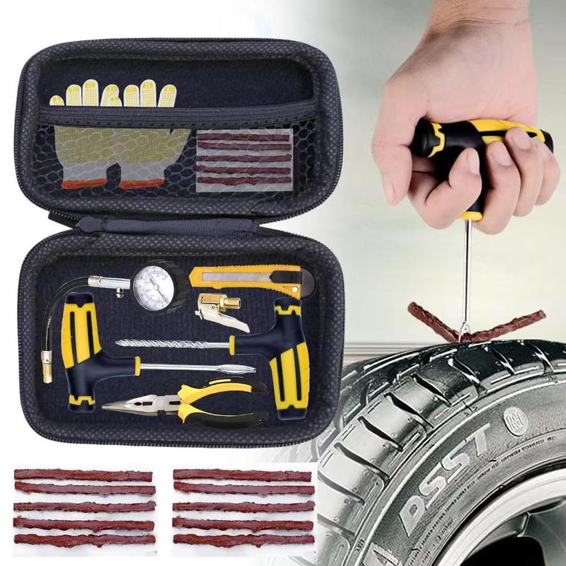Car Tire Repair Tool Kit, 1 Set Professional Tire Repair & Fitting ...