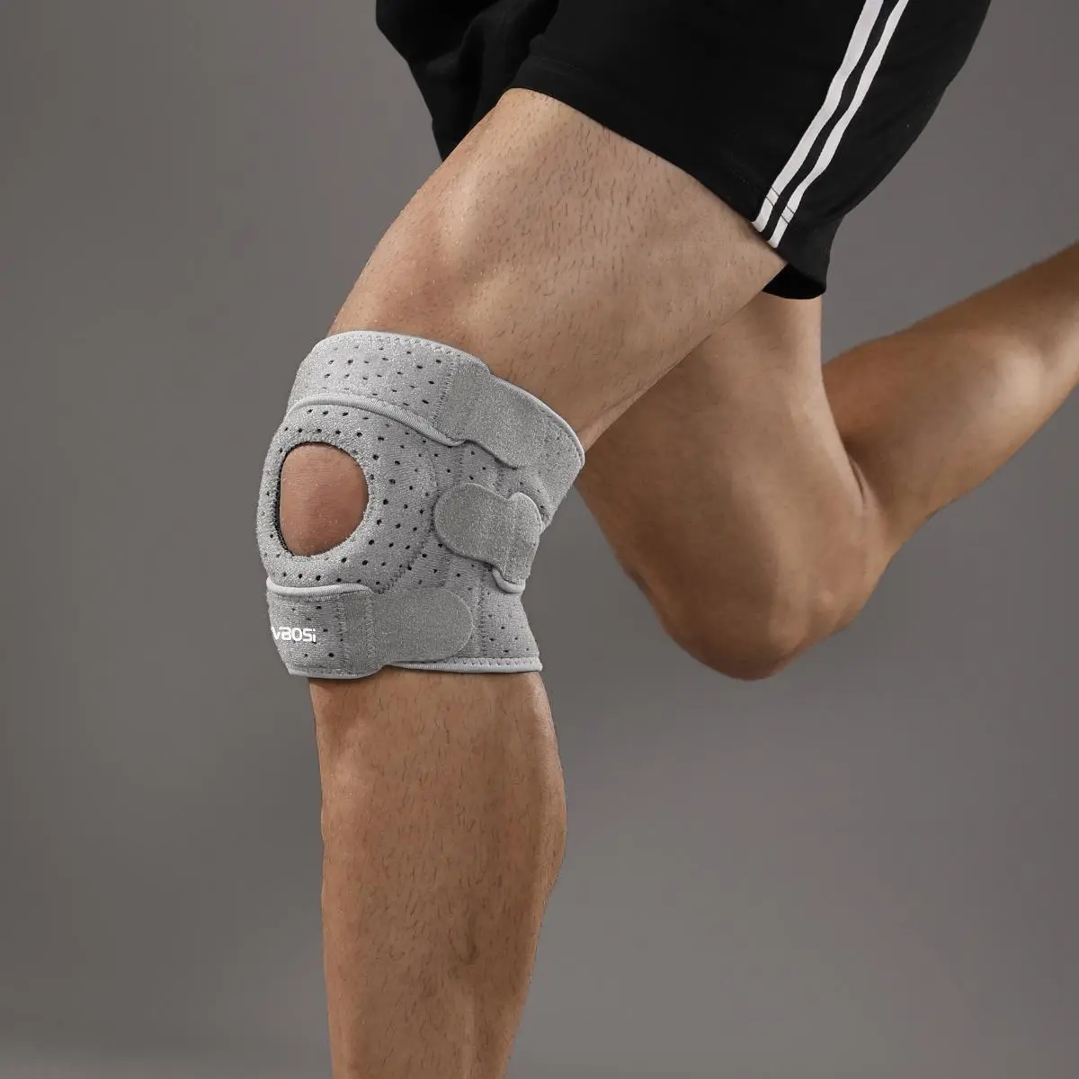 Breathable Adjustable Knee Support, Sports Knee Brace, 1pc Patellar ...