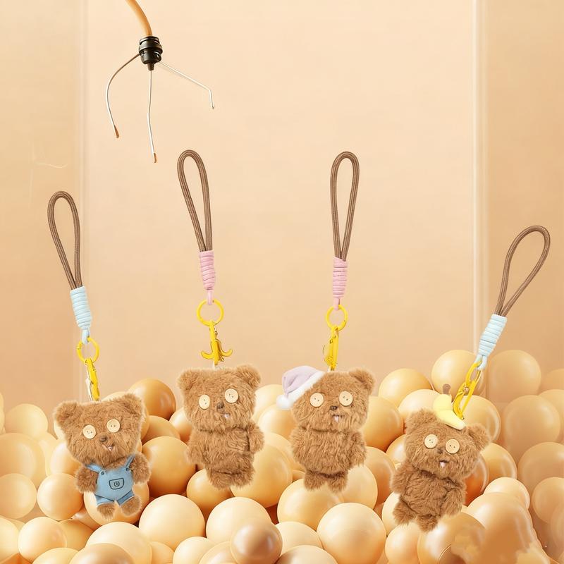 Miniso Minions Bob & Tim Bear Plush Keychain Backpack Strap Banana ...