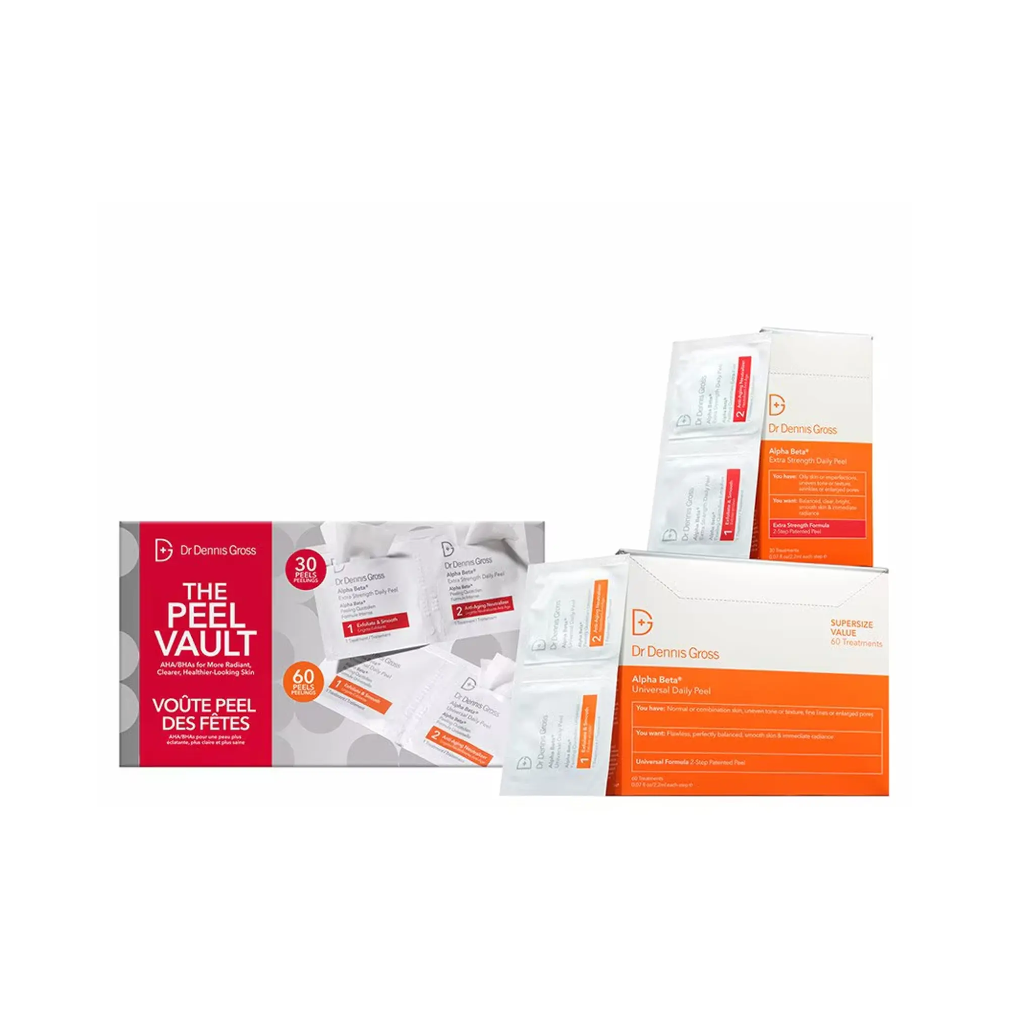 Dr. Dennis Gross Peel Vault Kit – 30 Alpha Beta Extra Strength Daily ...