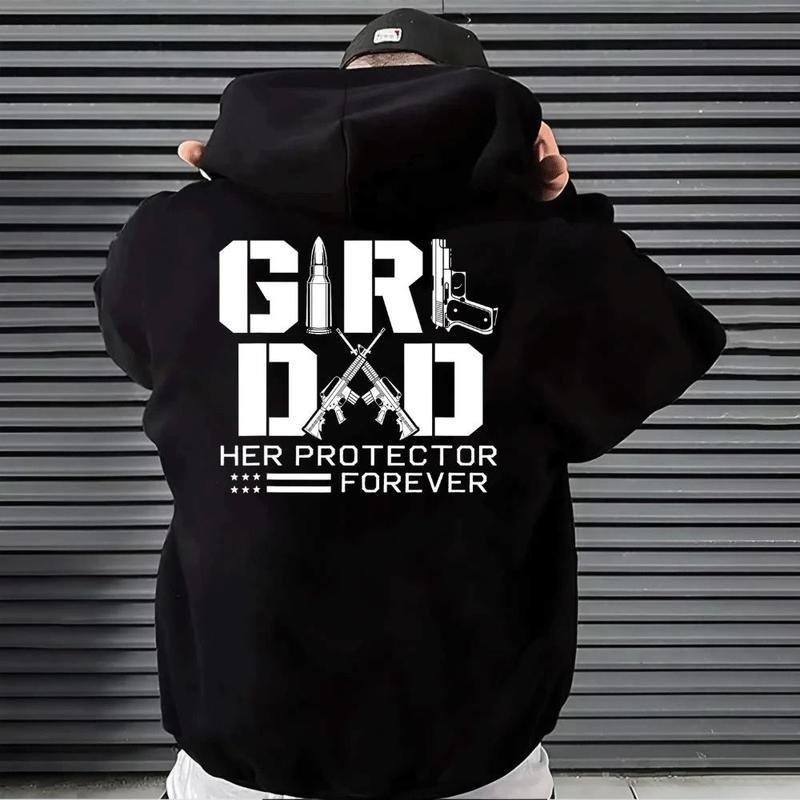 Girl Dad Her Protector Forever Hoodie Proud Father Gift Strong Dad ...