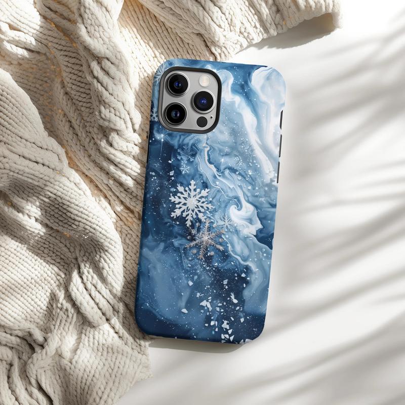 Milky Marble Ice Blue Phone Case | Sleek Winter-Inspired Design ...