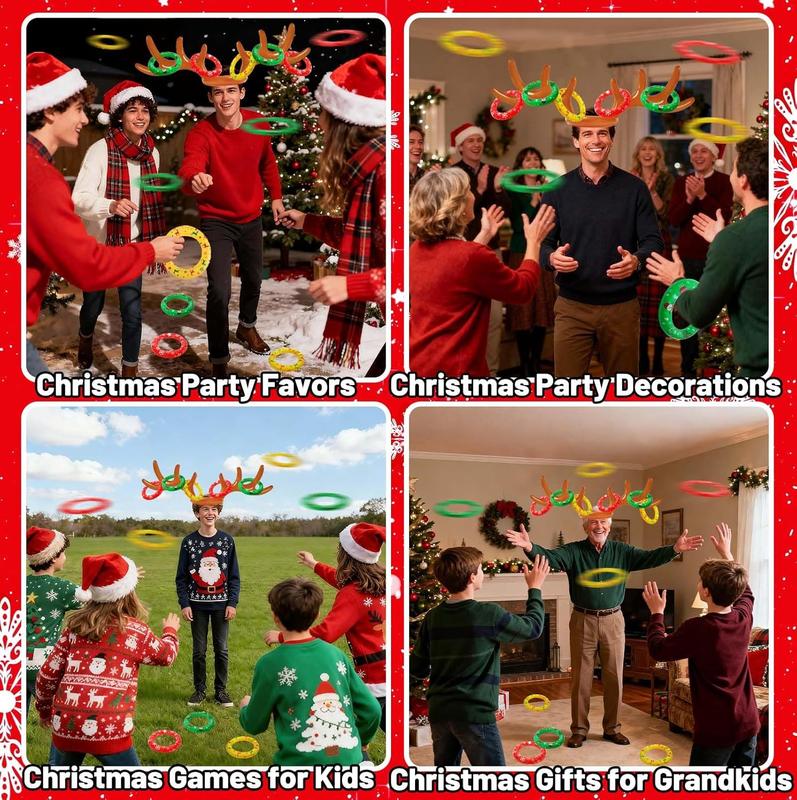 Christmas Games Gifts for Kids Teen Adults, Inflatable Reindeer Antler ...