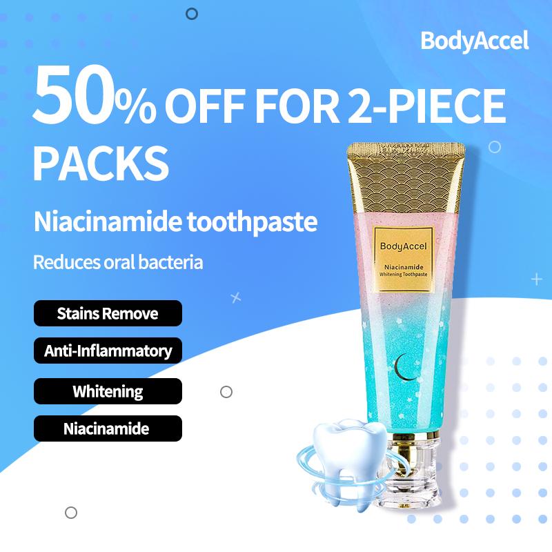 BodyAccel Niacinamide Whitening Toothpaste - Peach Mint Flavor | Vegan ...