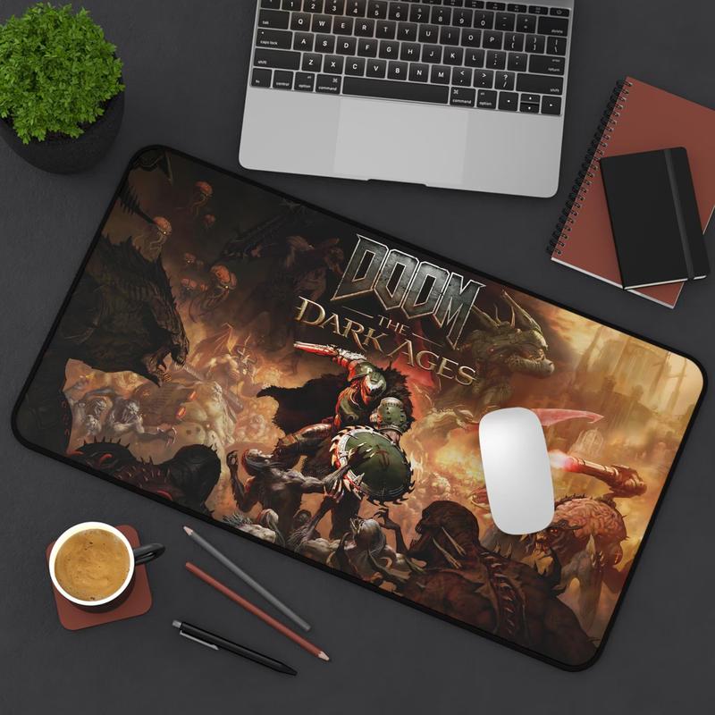Doom The Dark Ages Desk Mat, Extra Large Gaming Mouse Pad with Demon ...