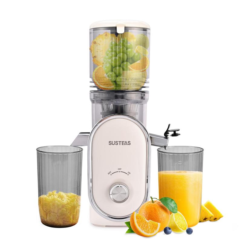 SUSTEAS PUkomc Cold Press Juicer 5.3" Wide Chute for Whole Fruits High ...