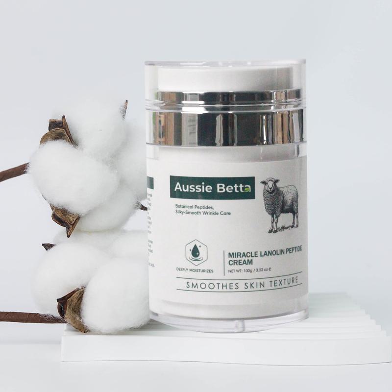 Aussie Betta Miracle Lanolin Peptide Cream Anti-Aging Moisturizer with ...