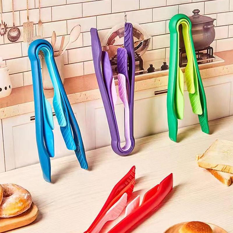 Multifunctional Noodle Tongs Set, 3 Counts/set Plastic Food Tongs ...