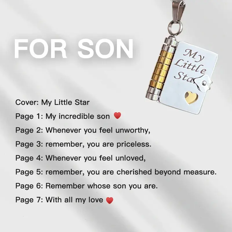 My Little Star Book Necklace for Daughter or Son – Meaningful Birthday ...