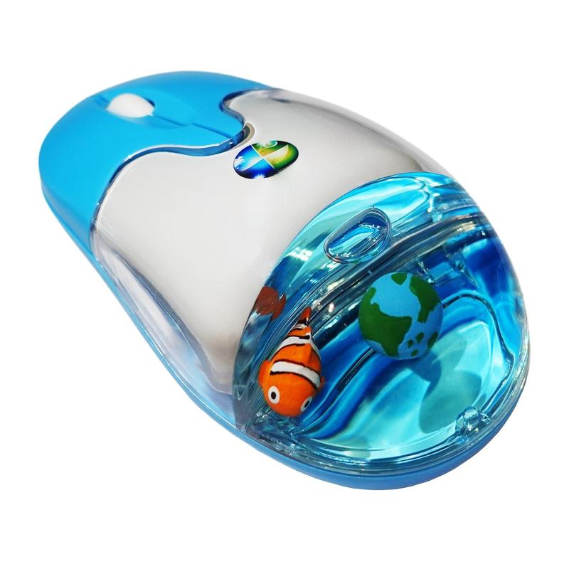 Frutiger Aero Aqua Mouse - Clear Blue Usb-c Rechargeable Wireless ...