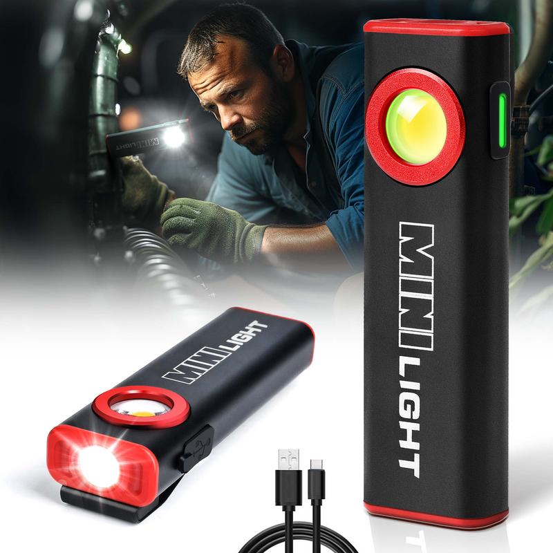 Hokolite Super-Convenient Mini LED Work Light,Two Magnetic EDC Clip on ...