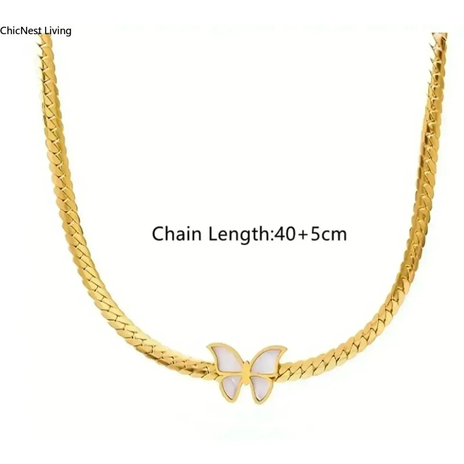 Women's 2-Piece Butterfly Stainless Steel Jewelry Set, Gold Plated ...