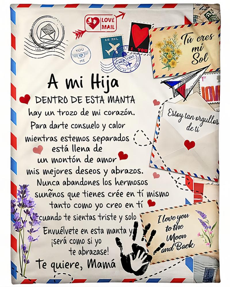 A Letter to My Son & My Daughter Custom Blanket Soft Throw Blanket for ...