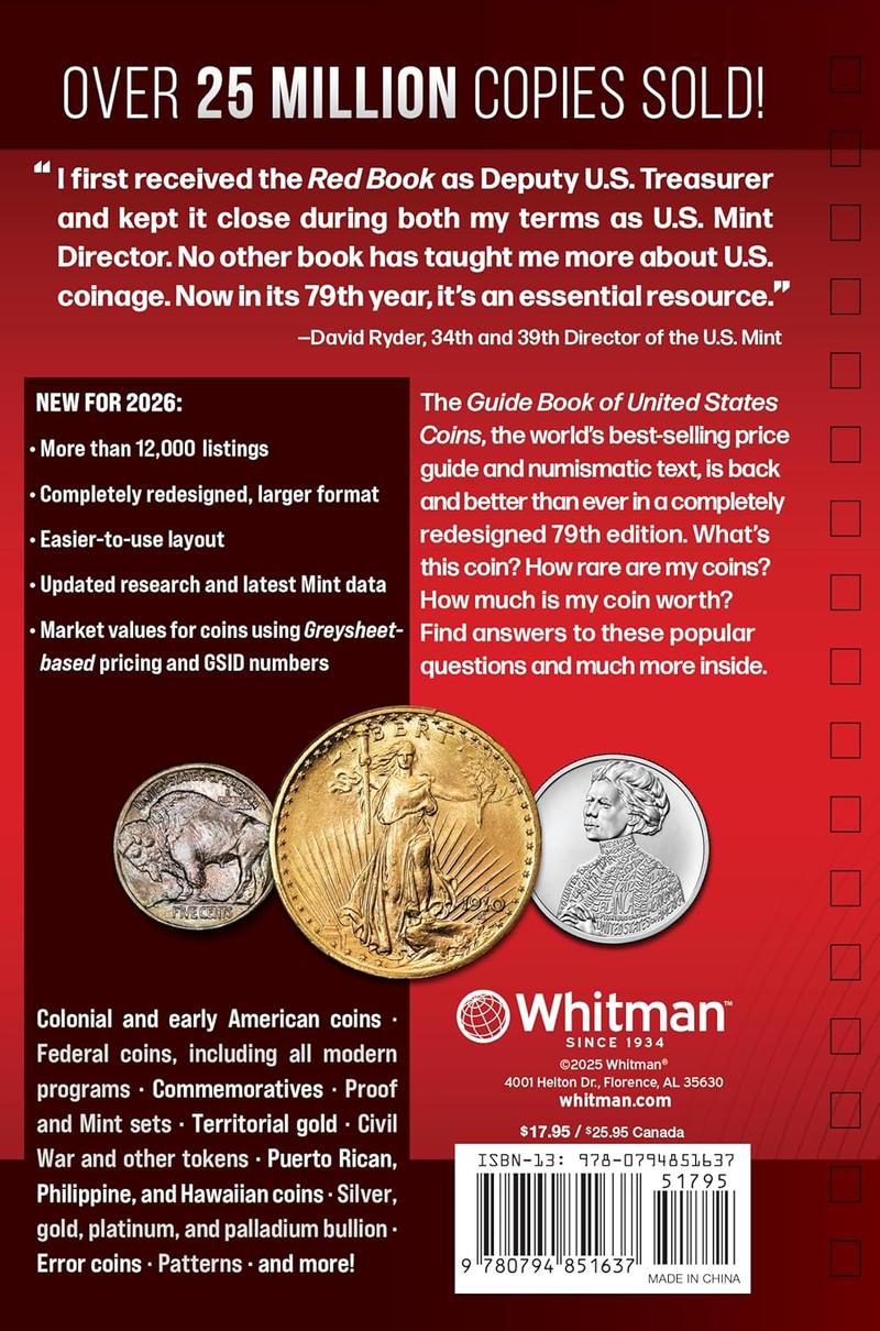 The 2026 Red Book: A Guide Book of United States Coins, 79th Edition ...