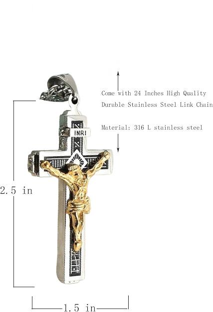 Halo Accessories Stainless Steel Cross Jewelry Sleek Design with ...
