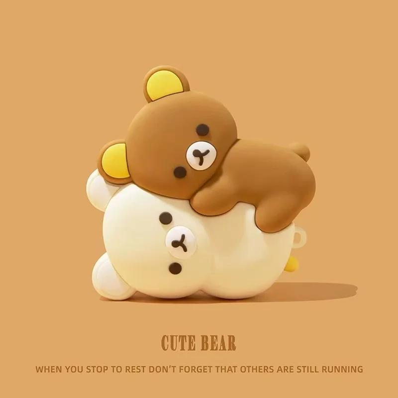 For AirPods 4 3 2 1 Pro Pro2 Earphone Case 3D Rilakkuma Hug Bear ...