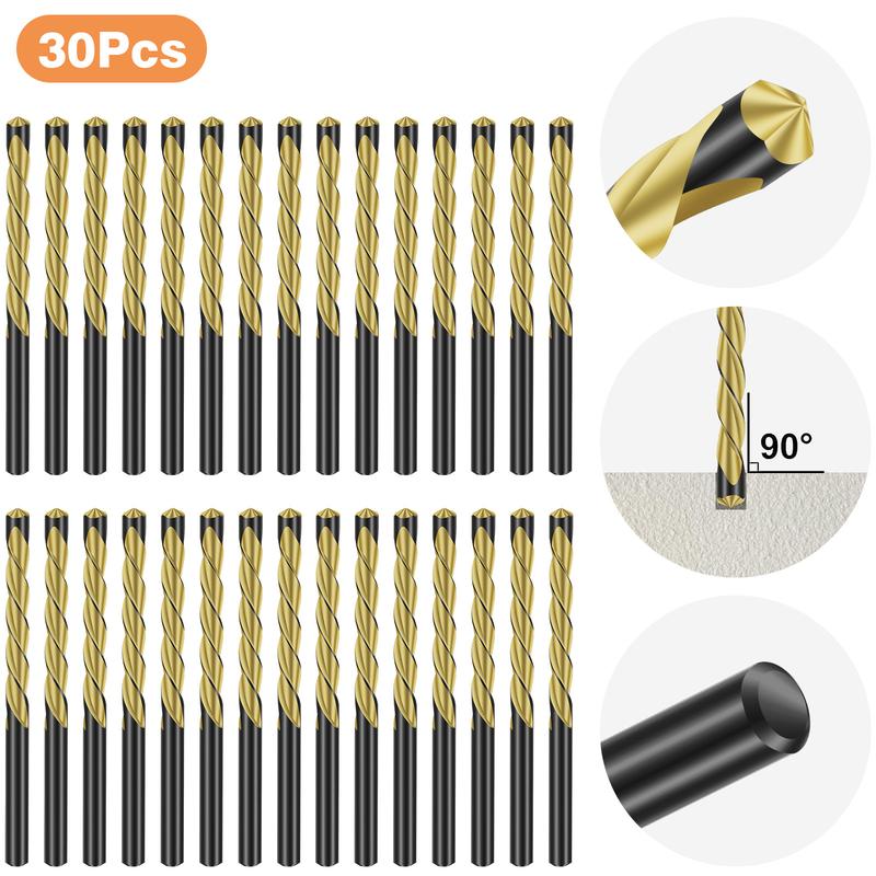 30Pcs M2 Steel Drywall Router Bits–5/32" Shank & Tip,7/8" Cutting Depth ...