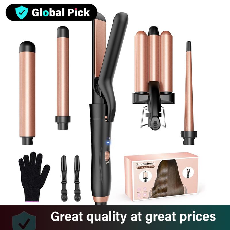 BESTOPE PRO 5-in-1 Curling Iron Set with Hair Straightener, - TikTok Shop