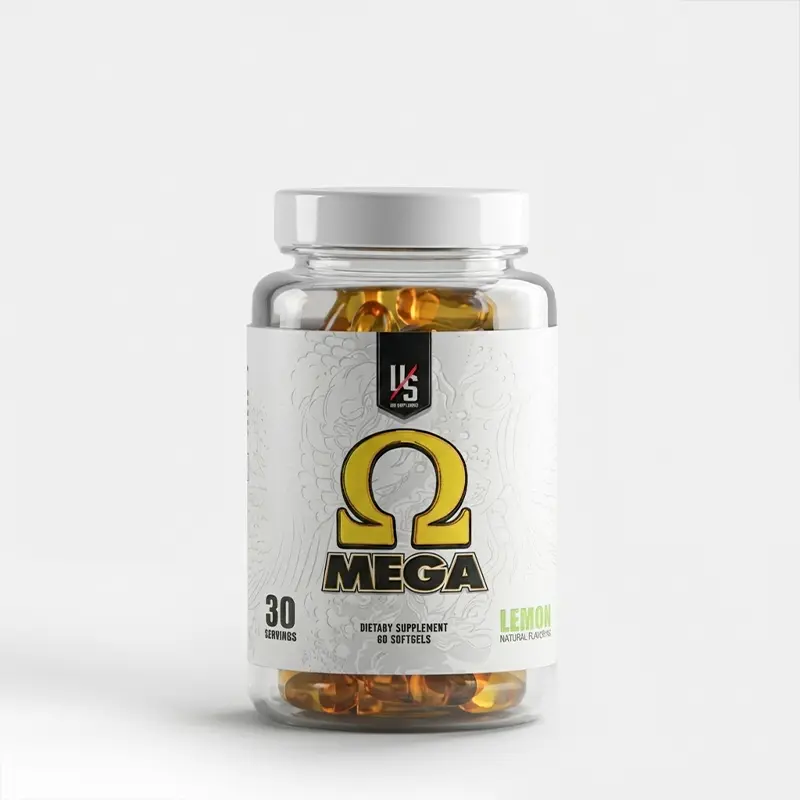 Omega Mega 30 Servings Dietary Supplement with Lemon Flavor Clean ...