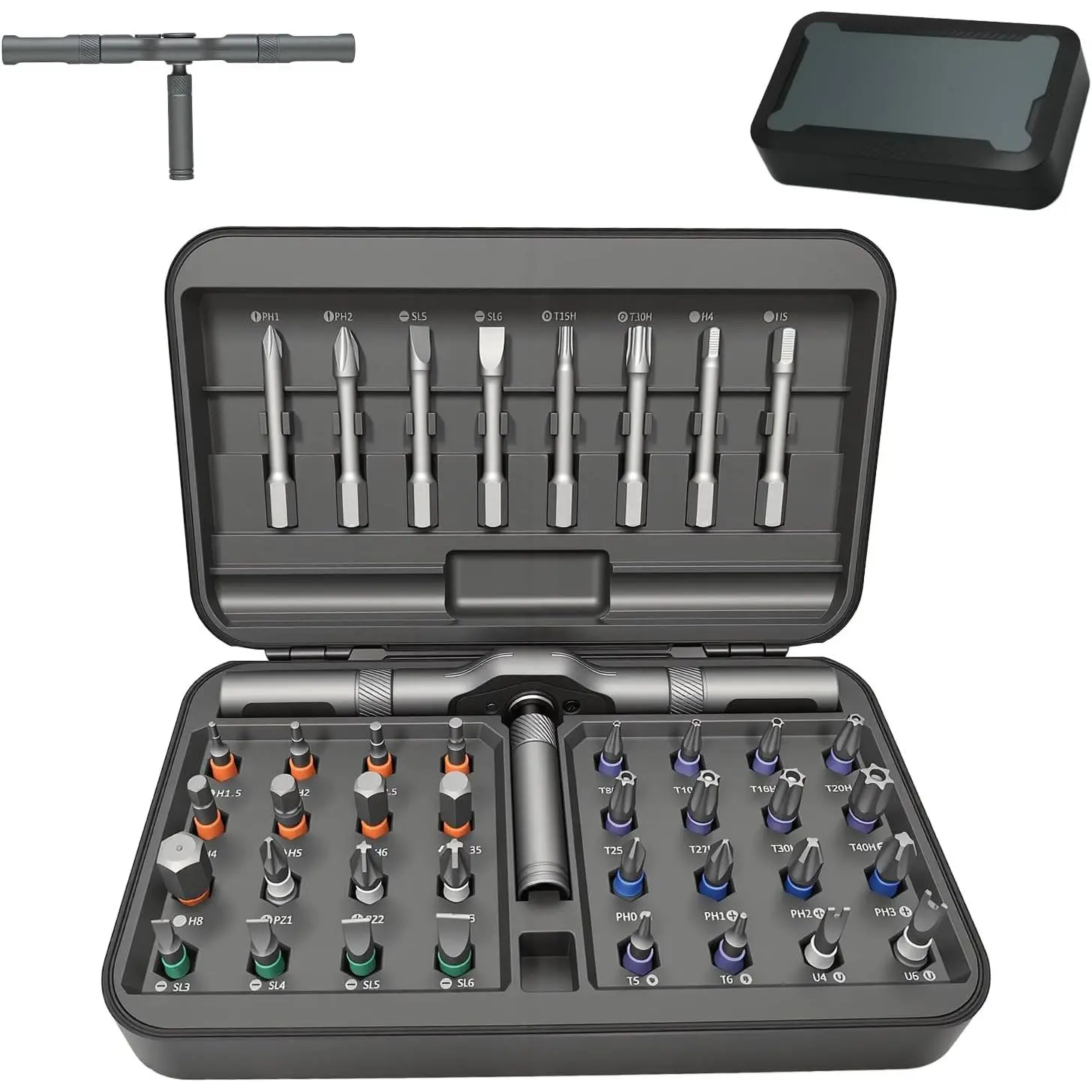42 in 1 Set, DIY Ratchet Set with Detachable Handle&Multi-Bit Drive ...