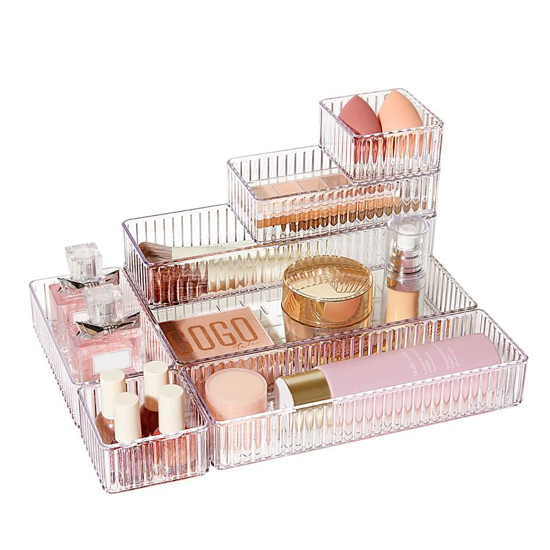 28 PCS Clear Drawer Organizer Set, 4 Sizes Acrylic Storage Bins for ...