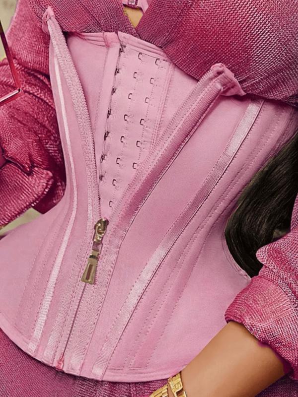 Women's Adjustable Zipper Corset Waist Trainer, Fajas, Tummy Control ...