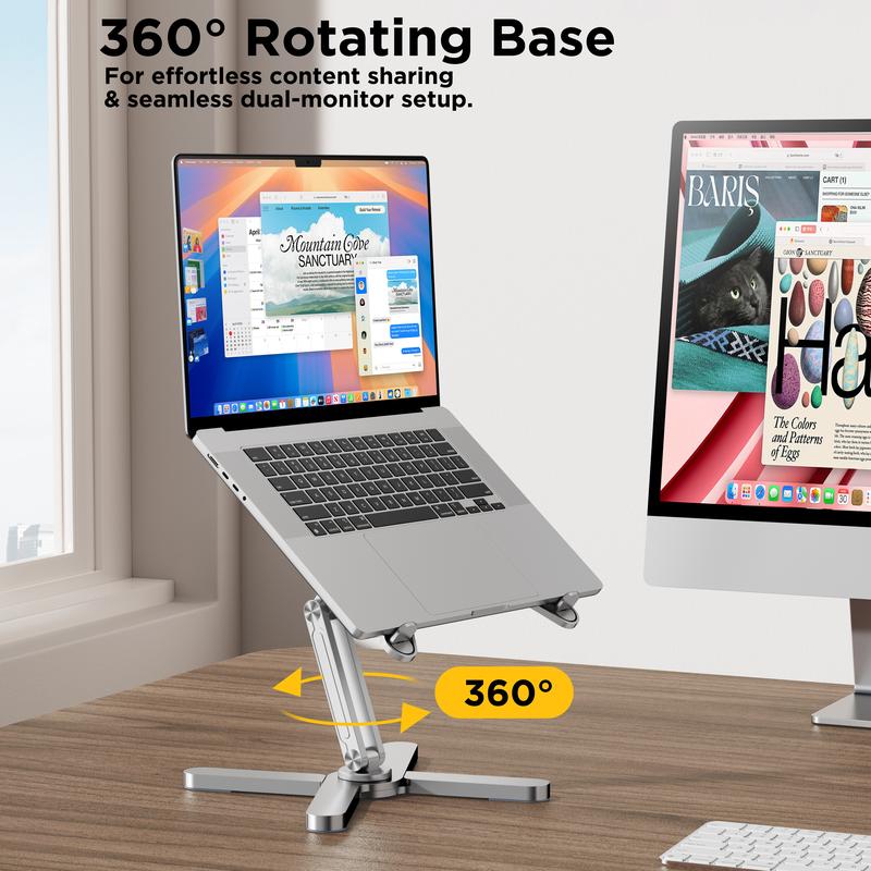 FoldWise X Premium Laptop Stand for Desk - 100% Aluminum, Portable ...