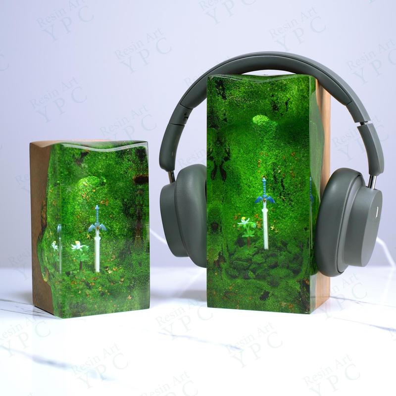 Master Sword Night Light, Gaming Decor, Resin Wood Night Light, Kids ...