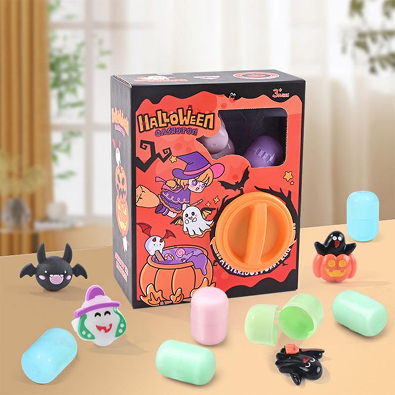 Halloween Mini Capsule Toy Machine with 6 Random Surprise Eggs ...