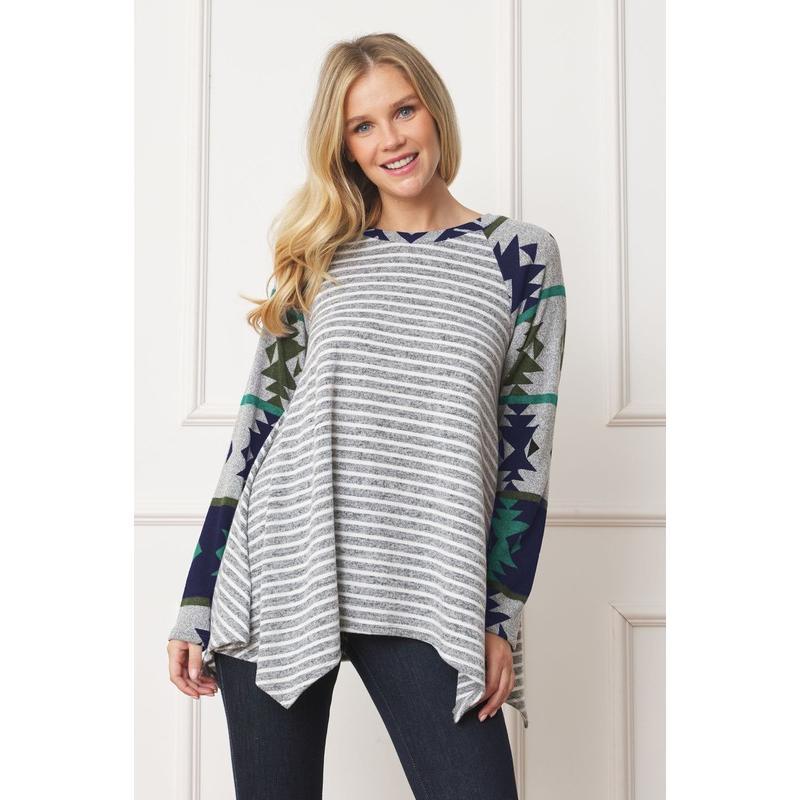 EG fashion Tribal Sleeve Handkerchief Tunic - TikTok Shop