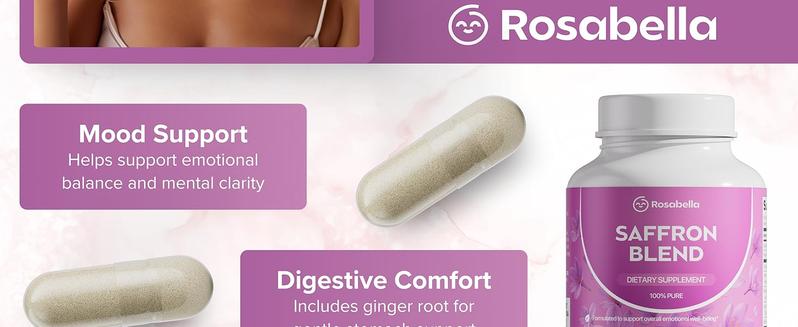 Rosabella Saffron Blend Supplement for Men & Women – Saffron, B6 ...