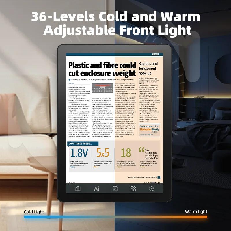 Bigme B6 ereader, 6'' e-ink electronic book, 36-level front light, 4 ...