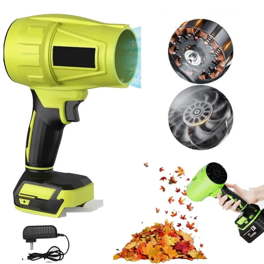 Cordless Leaf Blower, Turbo Jet Fan with Pure Copper Motor, 2 x 4.0Ah ...