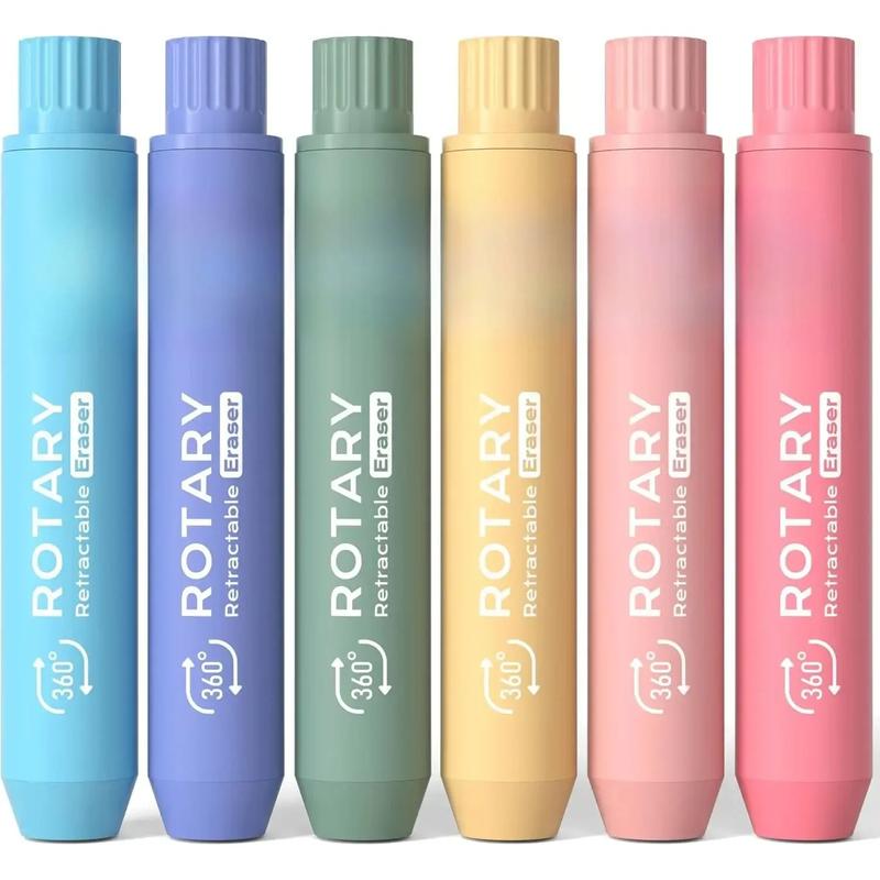 Rotary Retractable Erasers, Soft TPE Twist Erasers in Cute Rainbow ...