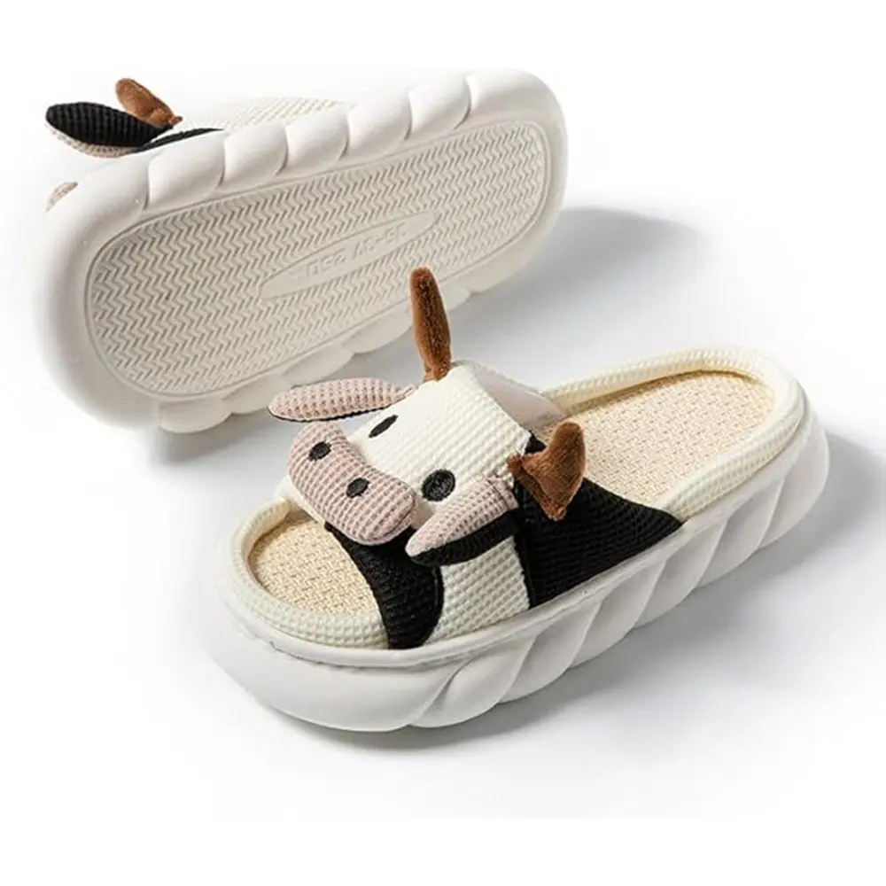 Cow Slippers Soft Kawaii Slippers for Women and Men Non Slip Quick ...