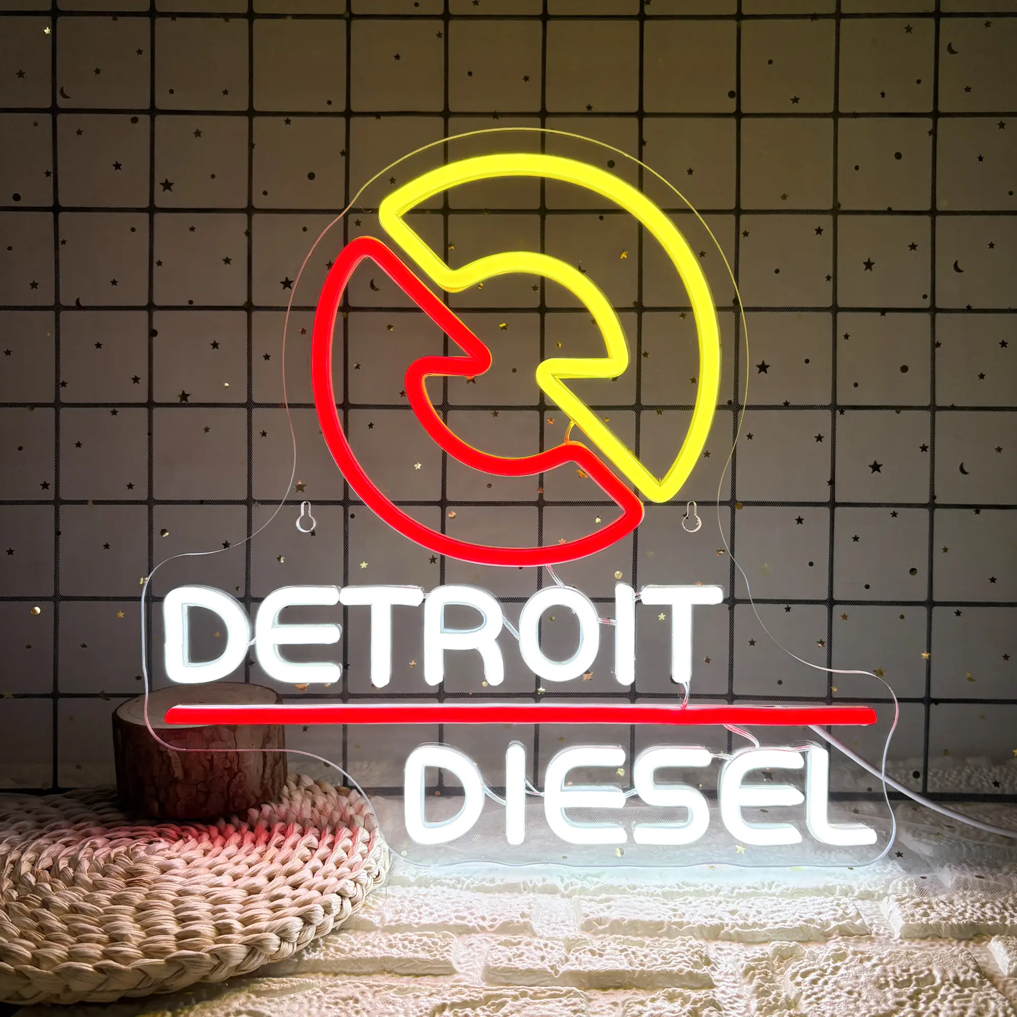 Detroit Diesel Truck Oil Neon Sign Dimmable LED Truck Neon Light ...