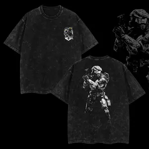 Overwatch Double Printed Oversize Lightweight Acid Washed Tee Game ...