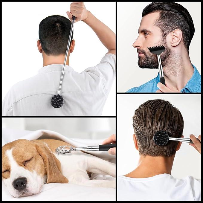 Telescoping Back Scratcher with 4Pcs Detachable Scratching Heads ...