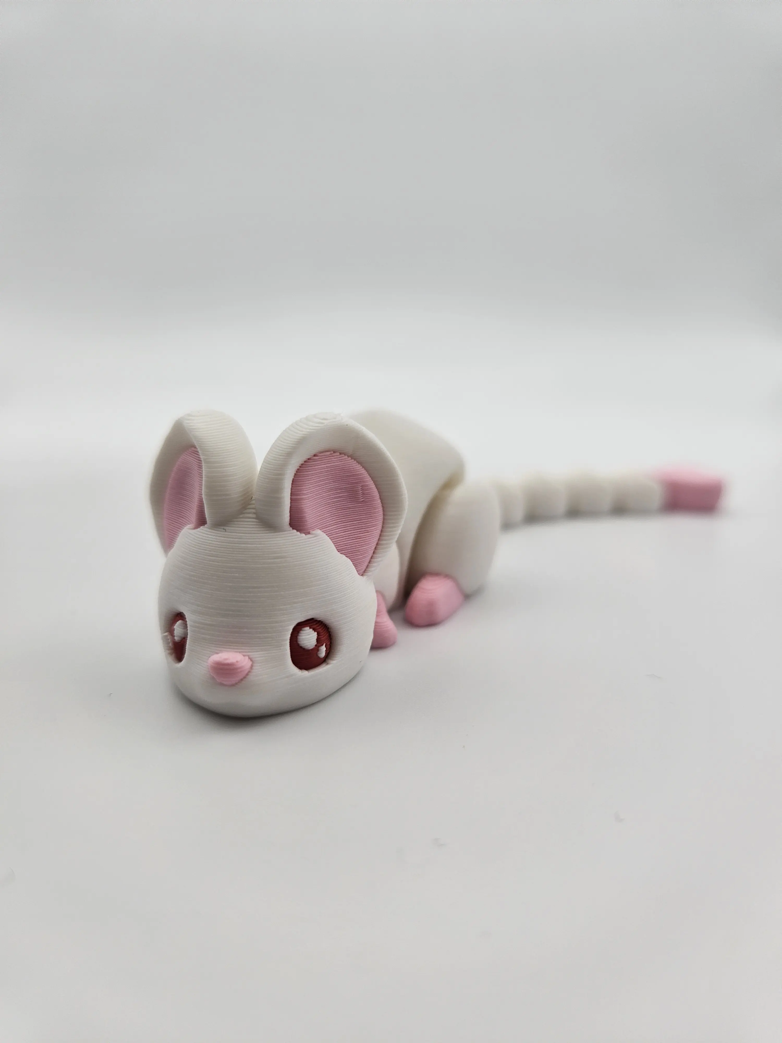 Albino Mouse with Heart Tail | 3D Printed Articulating Figurine Great ...