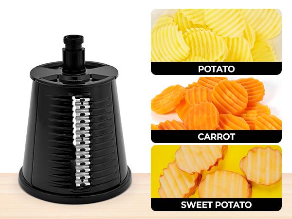 SUSTEAS 6-in-1 Multi-Purpose Cheese Grater – Powerful Suction Base, Ice ...