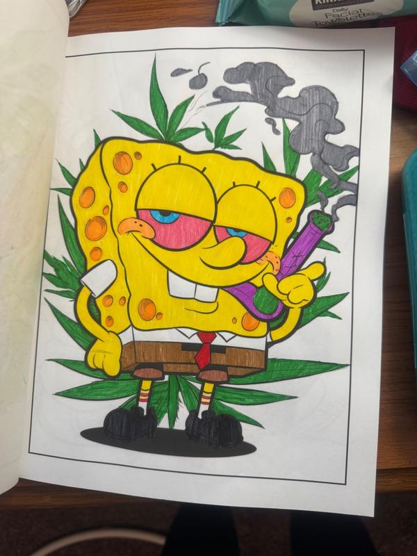 90s Cartoon Stoner Coloring Book: 50 Trippy & Psychedelic Designs for ...