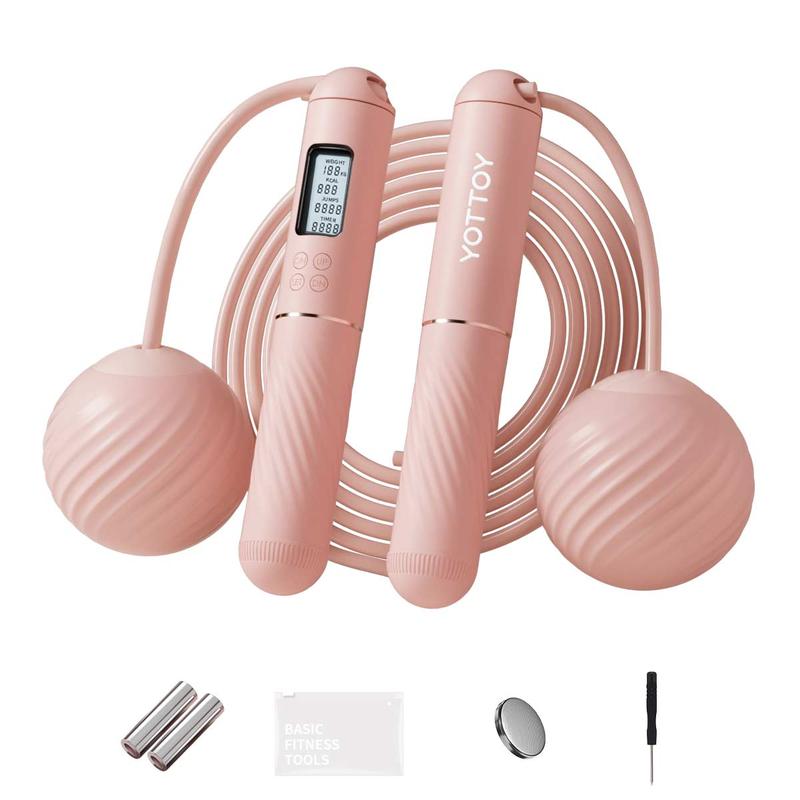 YOTTOY Cordless Jump Rope with Counter - Ropeless Jump Rope 2 In 1 with ...