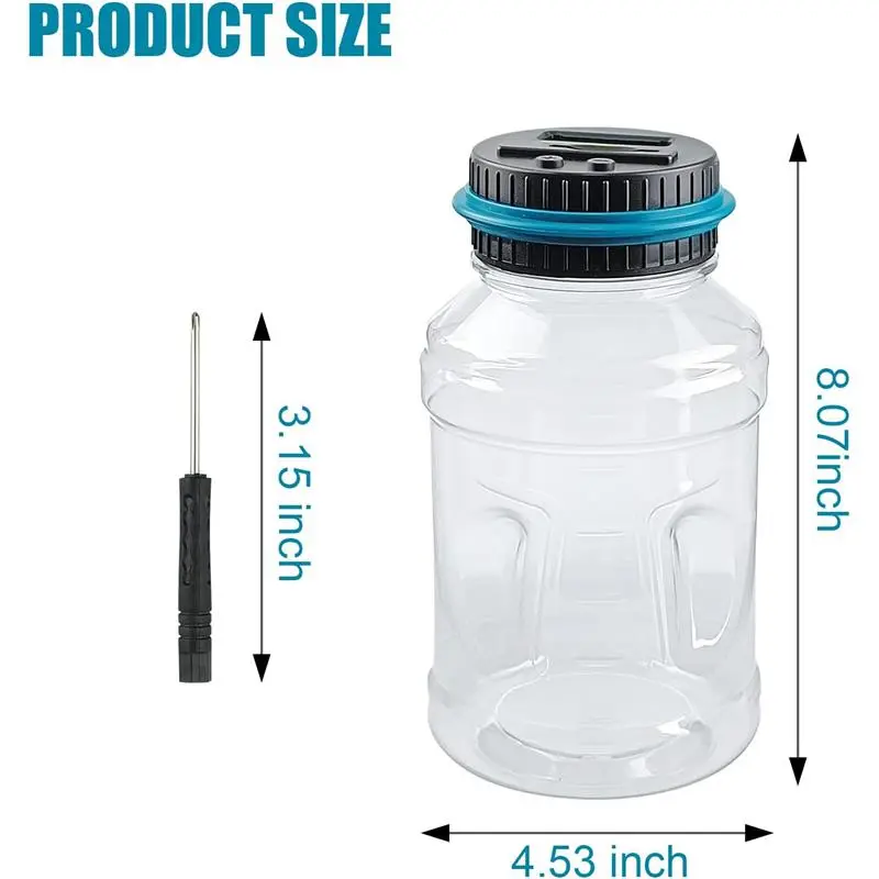 Coin Piggy Bank Counter LCD Counting Coin Money Bank (Blue) - TikTok Shop